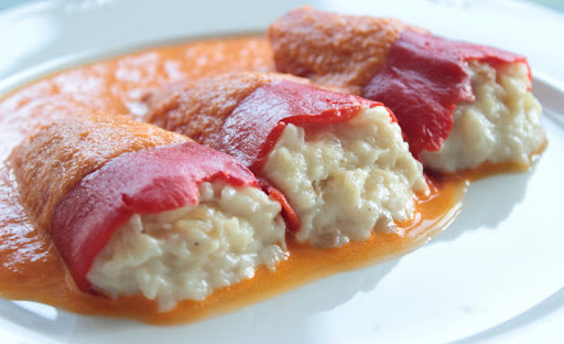 What do you use piquillo peppers for the Stuffed and Soups recipe?